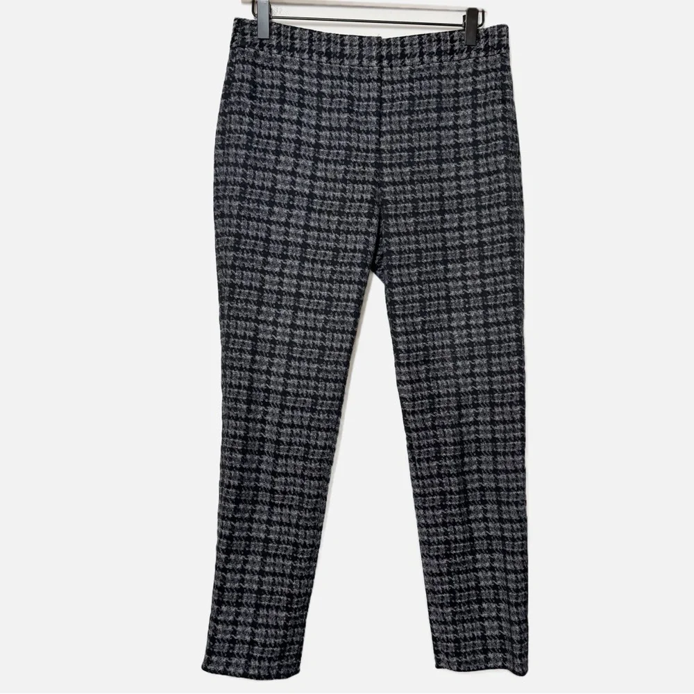 Theory | Pants & Jumpsuits | Theory Black Grey Houndstooth Easy Slim ...